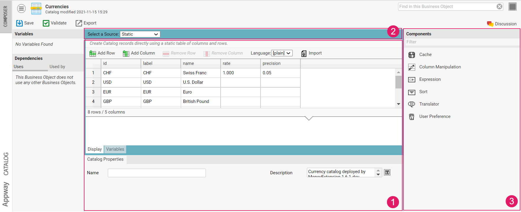 Catalog Business Object - Appway Community