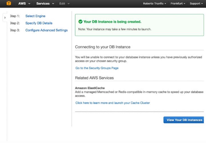 Creating a Database Instance on Amazon Web Services - Appway Community